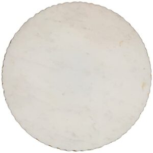 Mud Pie 41140011 Marble Lazy Susan White, 16" dia