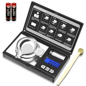 thinkscale milligram scale, 50g/0.001g digital jewelry scale, micro gram scale for powder, medicine, gold, gem, reloading, mg scale 6 units, tare, cal weight included