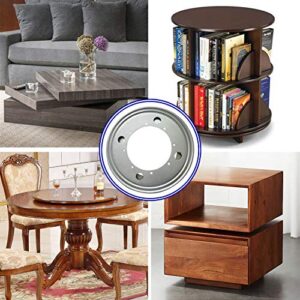 2Pack Lazy Susan Hardware, 12" Rotating Bearing Plate 5/16” Thick, 1000lbs Lazy Susan Turntable Swivel Base for Rotating Table, Serving Tray, Kitchen Storage, Book Rack, Corner Shelves, Dollhouse