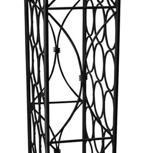 Sorbus Metal Wine Rack - Bordeaux Chateau Style Wine Cellar Stand - Holds 23 Bottles - Minimal Assembly (Black)