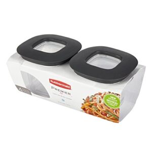 Rubbermaid Premier Easy Find Lids Food Storage Containers, 0.5 Cup, Gray, 2 Count