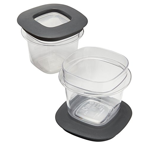 Rubbermaid Premier Easy Find Lids Food Storage Containers, 0.5 Cup, Gray, 2 Count