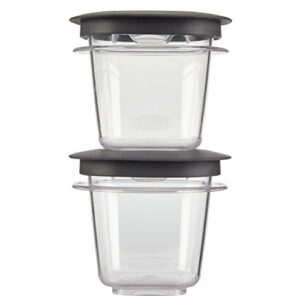 Rubbermaid Premier Easy Find Lids Food Storage Containers, 0.5 Cup, Gray, 2 Count