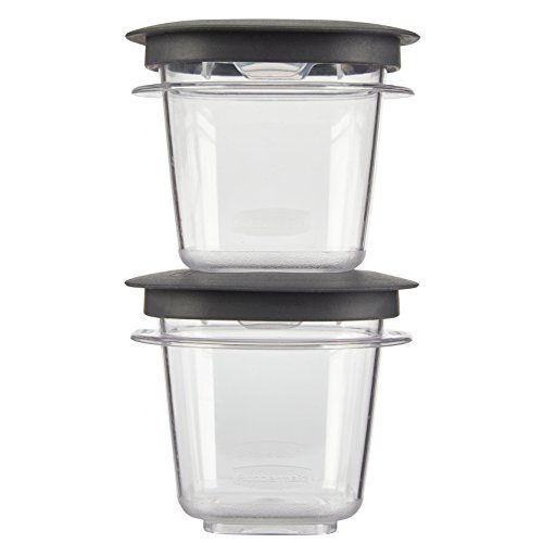 Rubbermaid Premier Easy Find Lids Food Storage Containers, 0.5 Cup, Gray, 2 Count