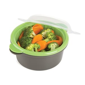 progressive international microwave mini steamer, gray