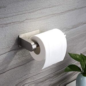 YIGII Self Adhesive Toilet Paper Holder - Bathroom Toilet Paper Holder Stand no Drilling Stainless Steel Brushed