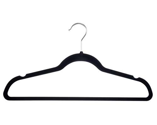 Home-it Premium Velvet Hangers Heavy Duty Clothes Hook Swivel 360-Ultra Thin, (50 Pack)