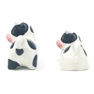 Boston Warehouse Udderly Cow Salt & Pepper Shaker Set, Hand Painted Ceramic