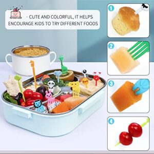 120PCS Animal Food Picks for Kids, Vicuna R Toddler Food Picks BPA-Free, Fun Kids Food Picks for Bento Box, Reusable Cute Fruit Toothpicks, Kids Lunch Accessories Decorations