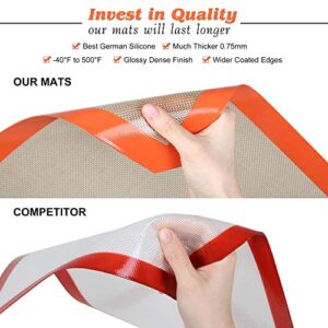 MMmat Silicone Baking Mats - Best German Silicone - Set of 2