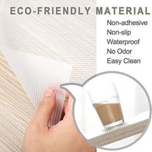 Rxemohesuoh Original Non-Slip Ribbed Drawer and Shelf Liner,Eco-Friendly Materials,Non Adhesive,Powerful Grip,Cuttable and Washable,12INx10FT Roll,for Drawers,Shelves,Cabinets,Kitchens,Clear