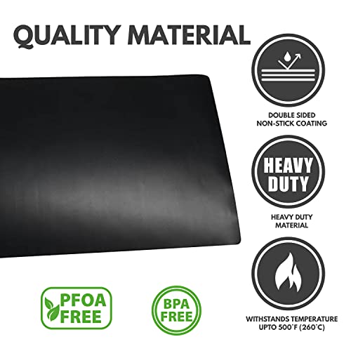 Cooks Innovations Non-Stick Oven Protector Mat - Heavy Duty Nonstick Oven Rack Liners to Protect Convection, Electric, Gas, & Microwave Ovens - BPA & PFOA Free Heat Resistant Baking Mat