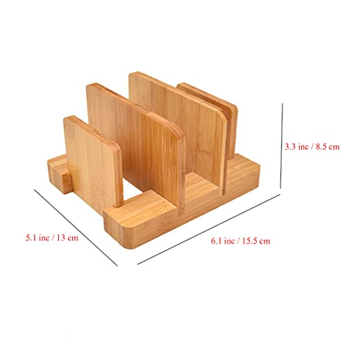 Kunovo Bamboo Pot Lid Holder,Cutting Board Organizer,Baking Sheet/Pan Organizer Rack for Cabinet (GGJ-A)