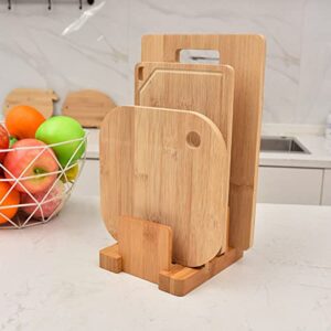 Kunovo Bamboo Pot Lid Holder,Cutting Board Organizer,Baking Sheet/Pan Organizer Rack for Cabinet (GGJ-A)