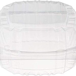 DART 5" Hinged Food Sandwich Take-Out Container Cupcake Cookie Favor Cake, 25 Pack, Clear