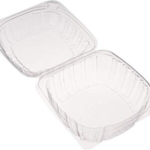 DART 5" Hinged Food Sandwich Take-Out Container Cupcake Cookie Favor Cake, 25 Pack, Clear