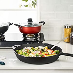 Amazon Basics Pre-Seasoned Cast Iron Skillet, 15-Inch