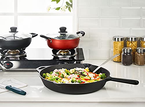 Amazon Basics Pre-Seasoned Cast Iron Skillet, 15-Inch