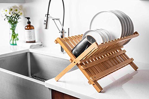 Bellemain Folding Bamboo Dish Drying Rack