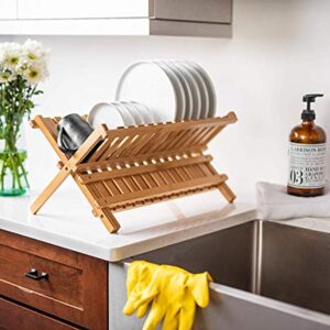 Bellemain Folding Bamboo Dish Drying Rack