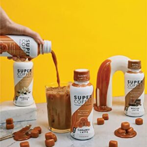 Super Coffee, Iced Keto Coffee (0g Added Sugar, 10g Protein, 80 Calories) [Mocha Latte] 12 Fl Oz, 12 Pack | Iced Coffee, Protein Coffee, Coffee Drinks, Smart Coffee - SoyFree GlutenFree