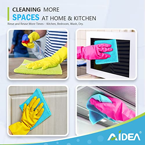 AIDEA Microfiber Cleaning Cloths-100Pack, Softer Highly Absorbent, Lint Free Streak Free for House, Kitchen, Car, Window Gifts (12in.x12in.)