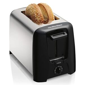 hamilton beach 2 slice toaster with extra wide slots, shade selector, auto-shutoff, cancel button and toast boost, black