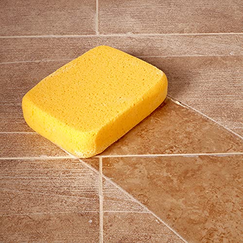 QEP 70005Q-6D 7.5 Inch x 5.5 Inch x 1.875 Inch Grouting, Cleaning and Washing Sponge, X-Large, 6-Pack, 6 Pack, Yellow, 6 Count