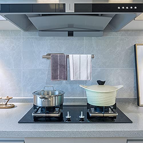 HONZUEN Paper Towel Holder Under Cabinet, Adhesive or Screw Install, Brushed Nickel Wall Mount Paper Towel Holders for Kitchen RV, Waterproof Stainless Steel Kitchen Towel Holder