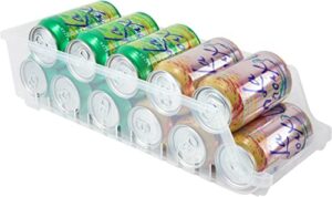 carrotez soda can organizer 11-12 standard cans, beverage organizer for refrigerator pantry freezer kitchen organization and storage, beverage soda dispenser plastic bpa free storage rack