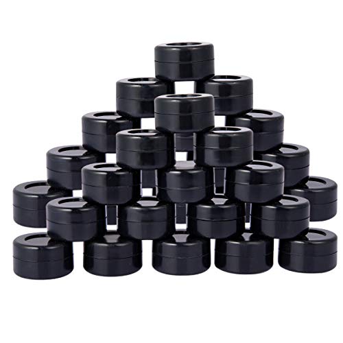 5ML Non-Stick Silicone Wax Containers 50pcs Multi Use Storage Jars Oil Concentrate (Black)