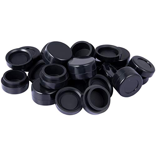 5ML Non-Stick Silicone Wax Containers 50pcs Multi Use Storage Jars Oil Concentrate (Black)