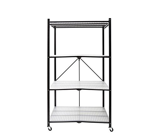 Origami Magnetic Shelf Liners For Wire Shelves & Wire Shelving | R5 Series Collapsible Foldable 4-Shelf Large Heavy Duty Storage Rack (4 Pack) | Clear