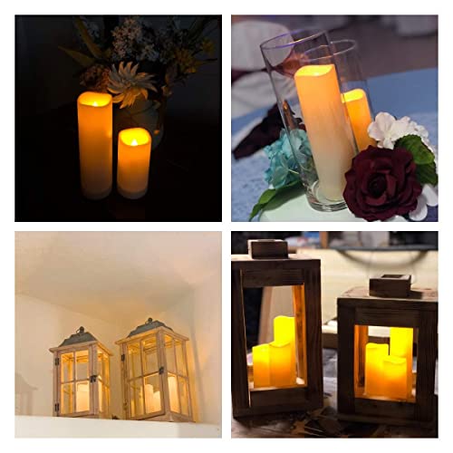 Aignis Flameless Candles with Remote & 2/4/6/8H Timers, Outdoor Indoor Waterproof Remote Candles Battery Operated, Electric Led Candles 12pcs for Home/Wedding Decor (D 2.2" x H 4" 5" 6" 7")