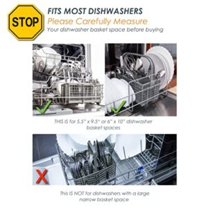 Dishwasher Cutlery Basket fits Most Brands (9.5 x 5.4 x 4.8 inches)- Utensil Organizer Caddy Fits Most Dishwashers (LP54)