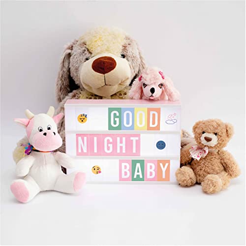 Pink Cinema Light Box with 400 Letters & Emojis & 2 Markers - BONNYCO | Led Light Box Home, Office & Room Decor | Light Up Sign Letters Board Gifts for Women & Girls Christmas & Birthdays | Pink Decor