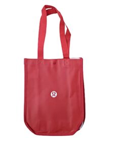 lululemon this is yoga reusable lunch tote & carryall gym bag – collapsible, waterproof, eco-friendly, small, red