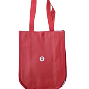 Lululemon This is Yoga Reusable Lunch Tote & Carryall Gym Bag - Collapsible, Waterproof, Eco-Friendly, Small, Red