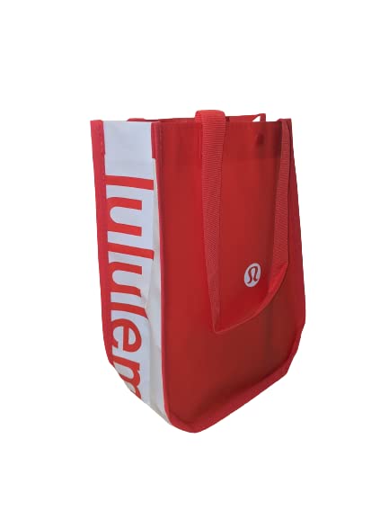 Lululemon This is Yoga Reusable Lunch Tote & Carryall Gym Bag - Collapsible, Waterproof, Eco-Friendly, Small, Red