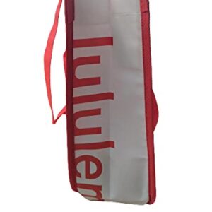 Lululemon This is Yoga Reusable Lunch Tote & Carryall Gym Bag - Collapsible, Waterproof, Eco-Friendly, Small, Red