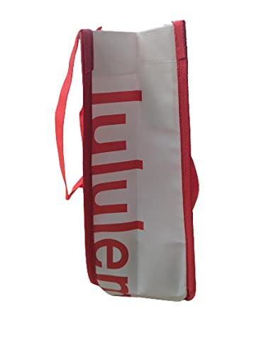 Lululemon This is Yoga Reusable Lunch Tote & Carryall Gym Bag - Collapsible, Waterproof, Eco-Friendly, Small, Red