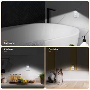 LuxLumin LED Night Light, Night Lights Plug into Wall with Dusk-to-Dawn Sensor, Automatically Turn on and Off,Night Light for Kids,Bedroom,Bathroom,Stairs,Warm White, 6 Packs