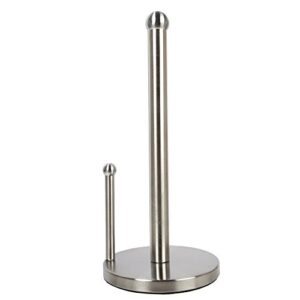 luciano housewares luciano satin nickel stainless steel kitchen paper towel holder, 12.9″ x 5.9″