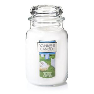 yankee candle large jar candle clean cotton