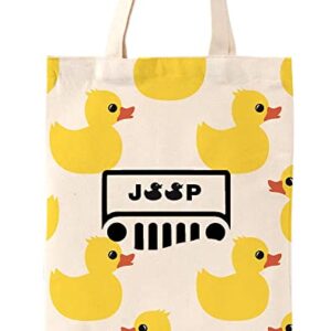 You've Been Ducked, Duck Duck Tote Bag, Purse For Duck Lovers, Yellow Duck Carrying Sack, Rubber Ducks Bag, Ducking Tote Bags, Natural Canvas Tote Bag - Reusable Shopping Bag