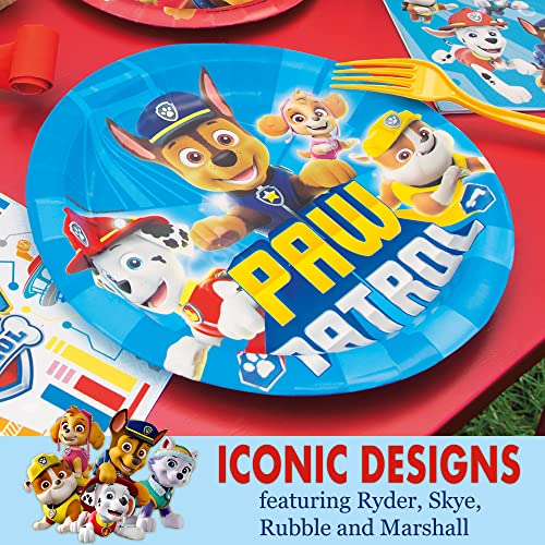 Paw Patrol Party Supplies and Decorations, Paw Patrol Birthday Party Supplies, Serves 16 Guests, Officially Licensed with Table Cover, Banner Decor, Plates, Napkins & More