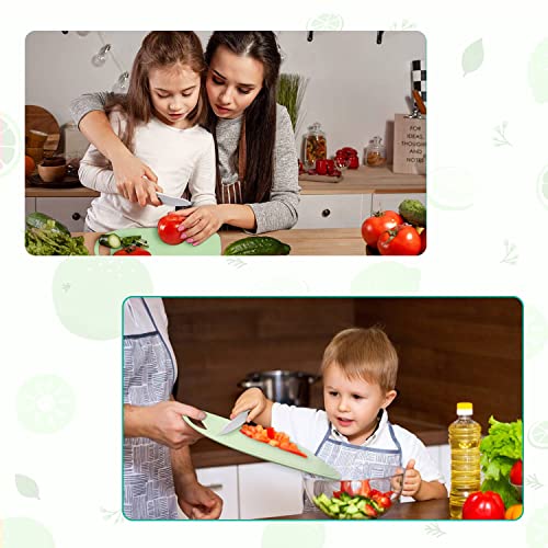 14 Pieces Wooden Kids Kitchen Knife Set with Gloves Cutting Board Fruit Vegetable Crinkle Cutters Serrated Edges Plastic Toddler Knifes for Real Cooking Kid Safe Knives - Crocodile