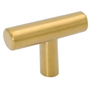 goldenwarm 10 pack gold cabinet knobs brushed brass drawer knobs gold dresser hardware – ls201gd single hole handles for kitchen cupboard doors closet hardware 2in overall length