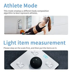 arboleaf Scale for Body Weight, Highly Accurate Weight Scale, Smart Bathroom Scale, 14 Key Body Composition Analysis Sync Apps, 5 to 400 lbs White