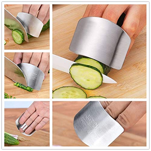 2pcs Kitchen Accessories Stainless Steel Hand Finger Protector Knife Cut Slice Safe Guard Kitchen Tool Durable Safe Kitchen Essential